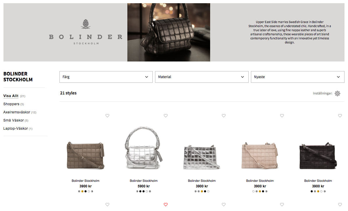 Bolinder Stockholm now available at boozt.com